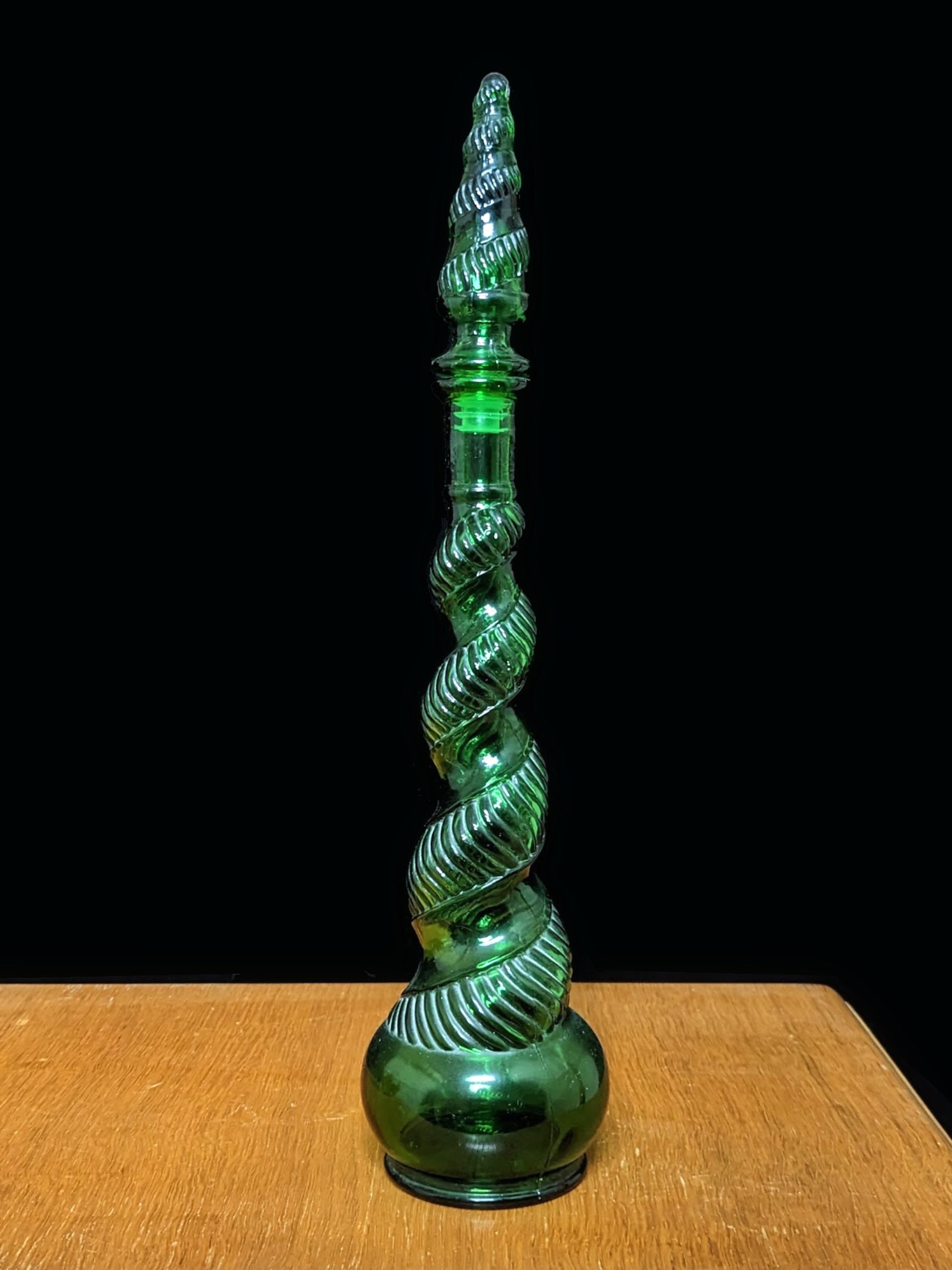 Empoli Genie Bottle. Spiral Snake Skin - Etsy