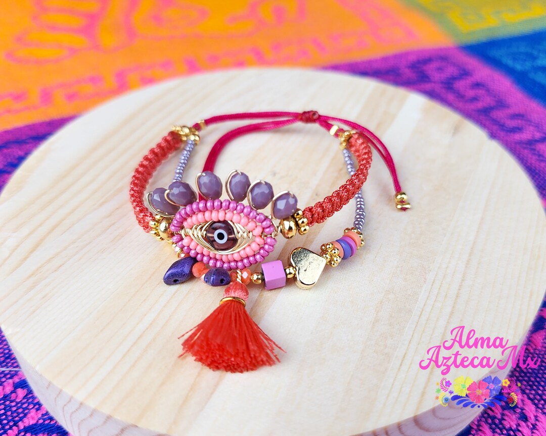 Evil Eye Ojo Bracelet Handmade in Mexico Mexican Gift Pulseras ...