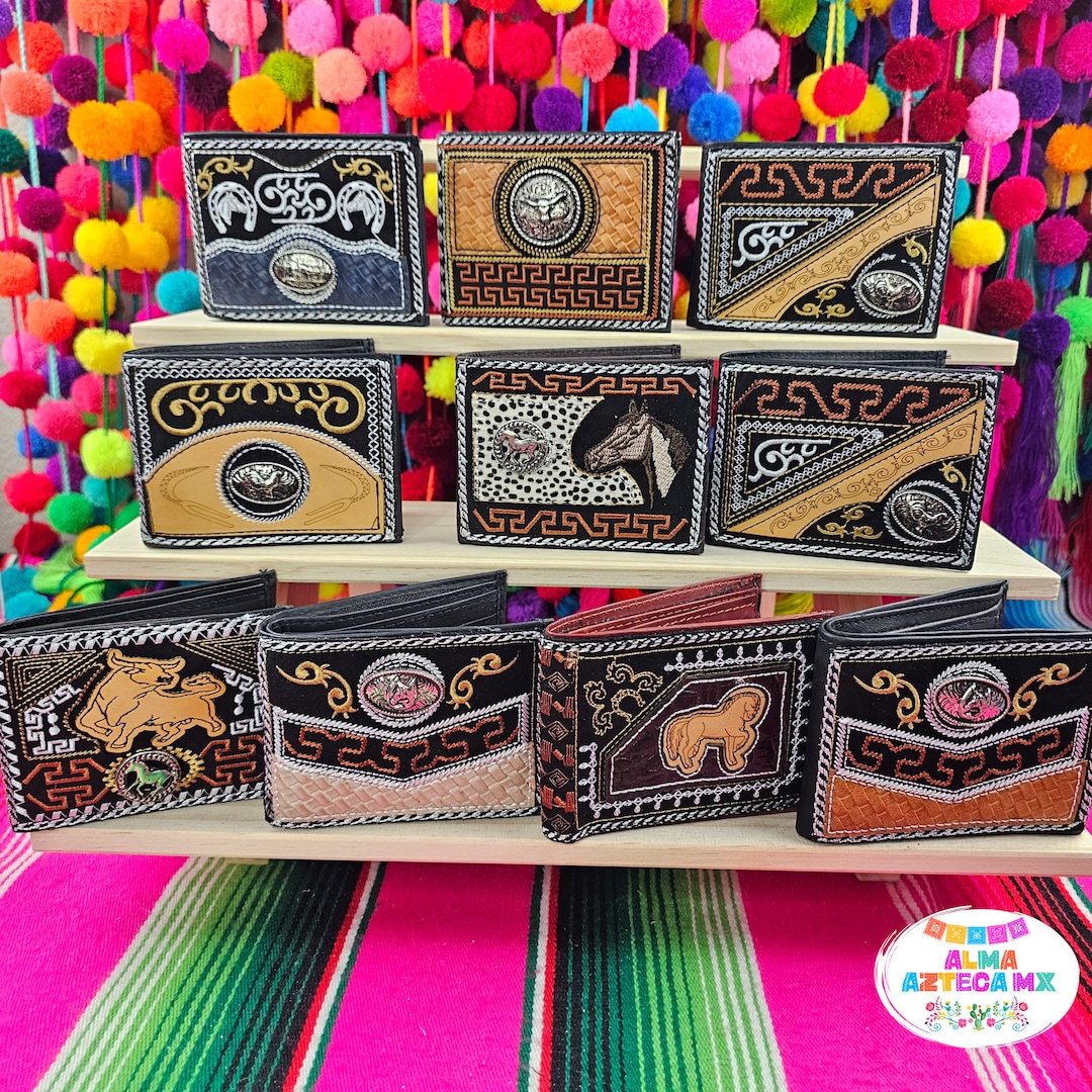 Men Mexican Leather Wallet / Cartera Mexicana De Piel Para Hombre - Etsy