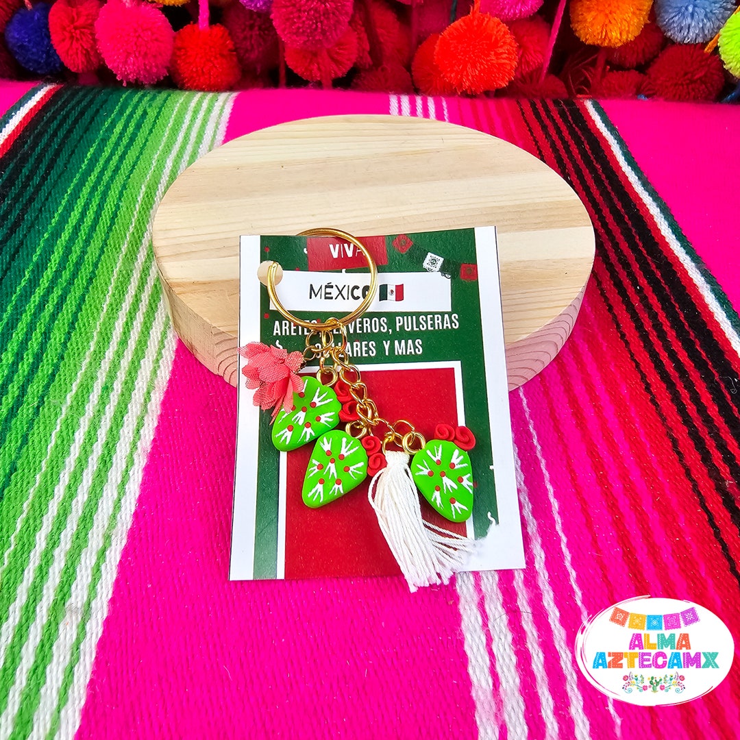 Mexican Keychain Cactus / Llavero Nopal /handmade Mexican Keychains ...