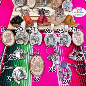 Mexican Leather Cowboy Keychain /handmade in Mexico Llavero Mexicano - Etsy