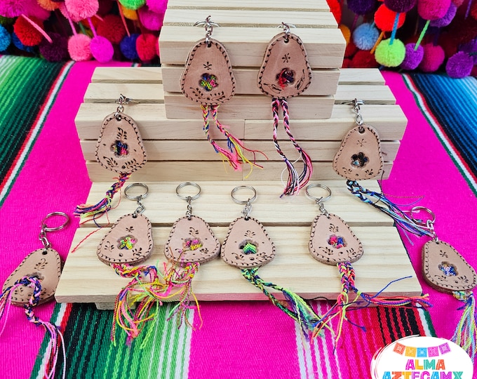Mexican Leather Keychain /handmade in Mexico Llavero Mexicano - Etsy