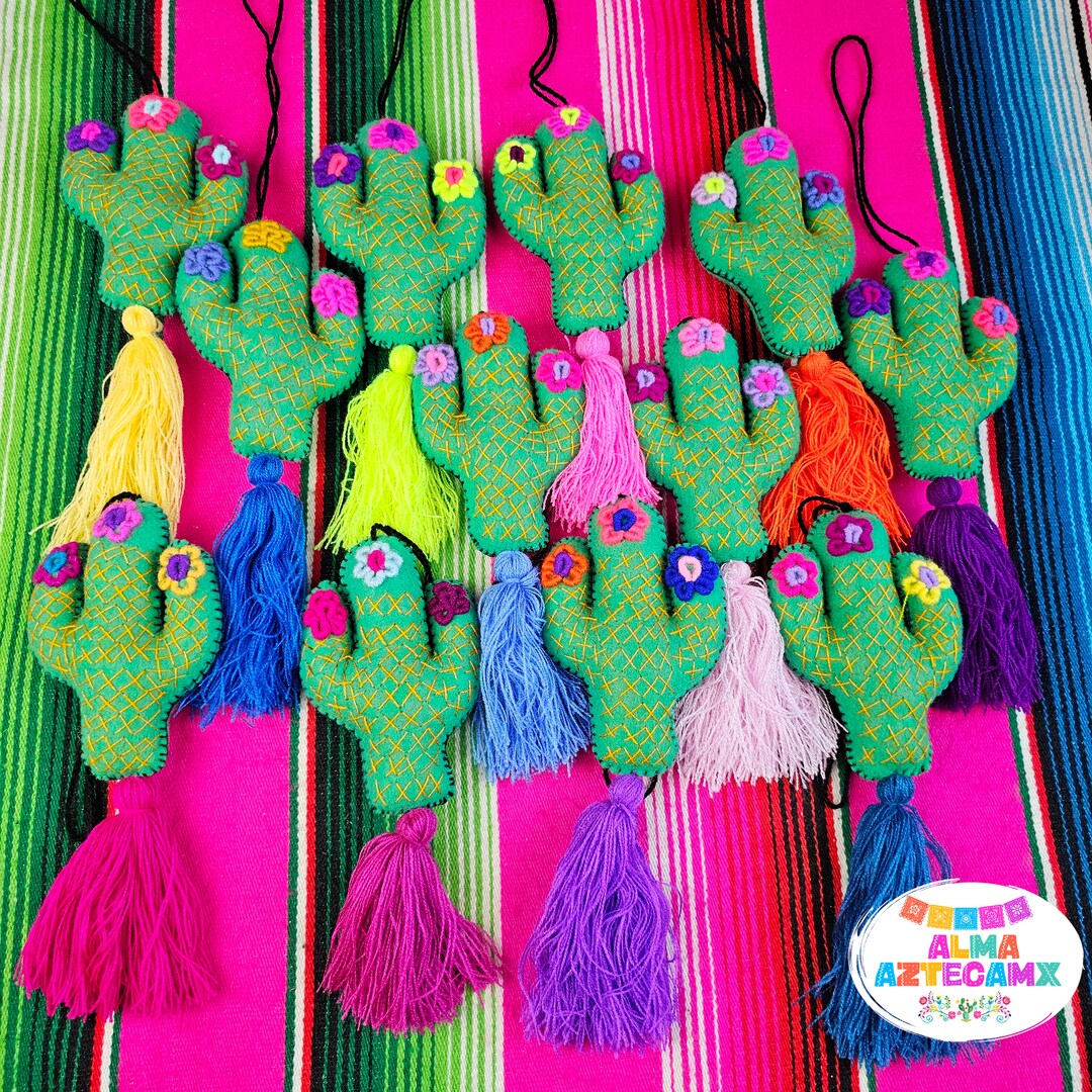 Cactus Tassel Embroidered Felt / Nopal Bordado a Mano / Handbag ...