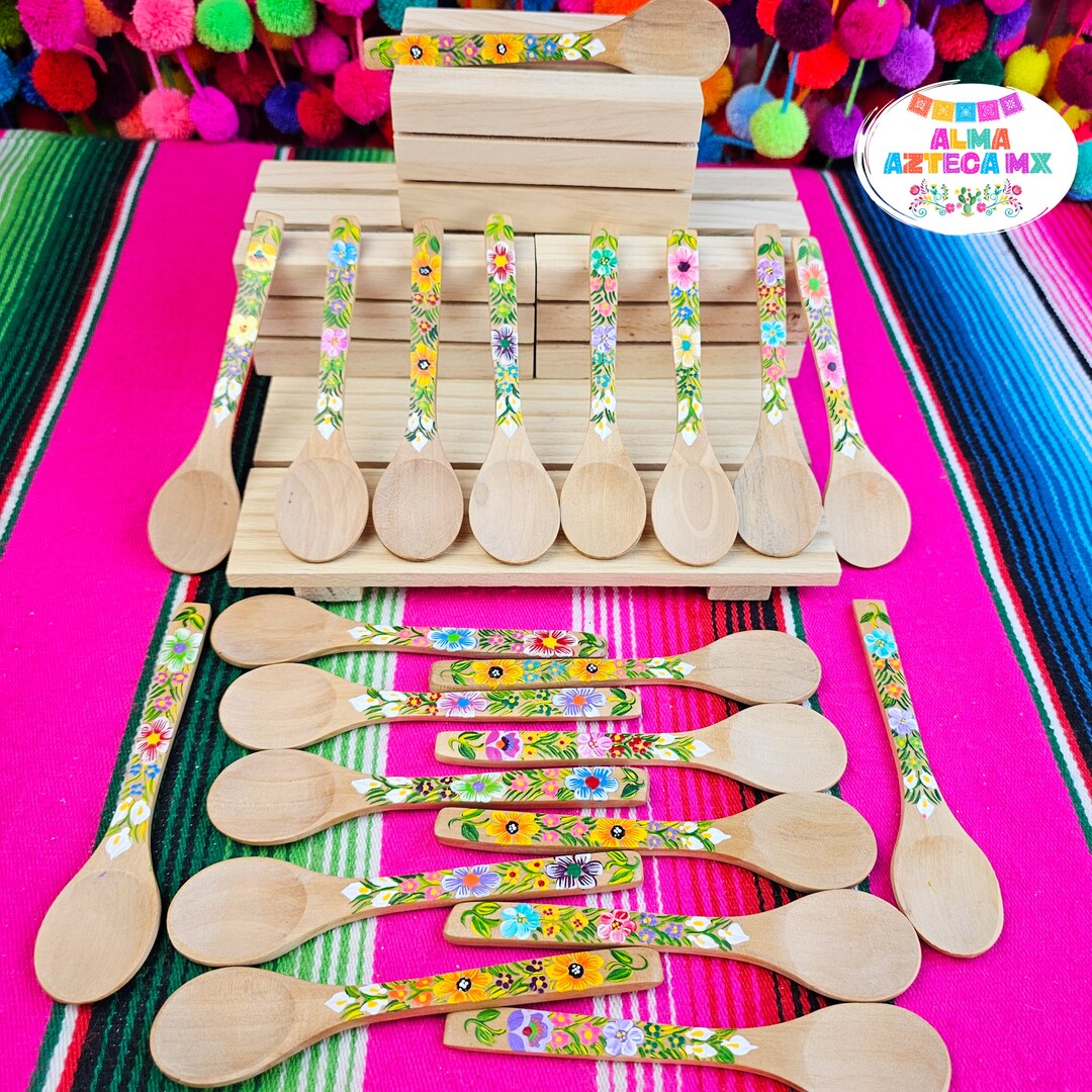 Mini Handpainted Wooden Spoons / Kitchen Accessories Utensils / Cocina ...