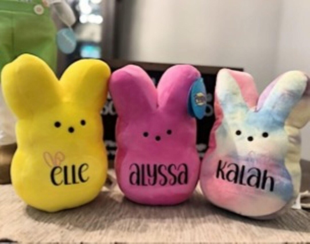 Personalized Easter Peep Plush; Easter Stuffie; Easter Bunny With Name ...