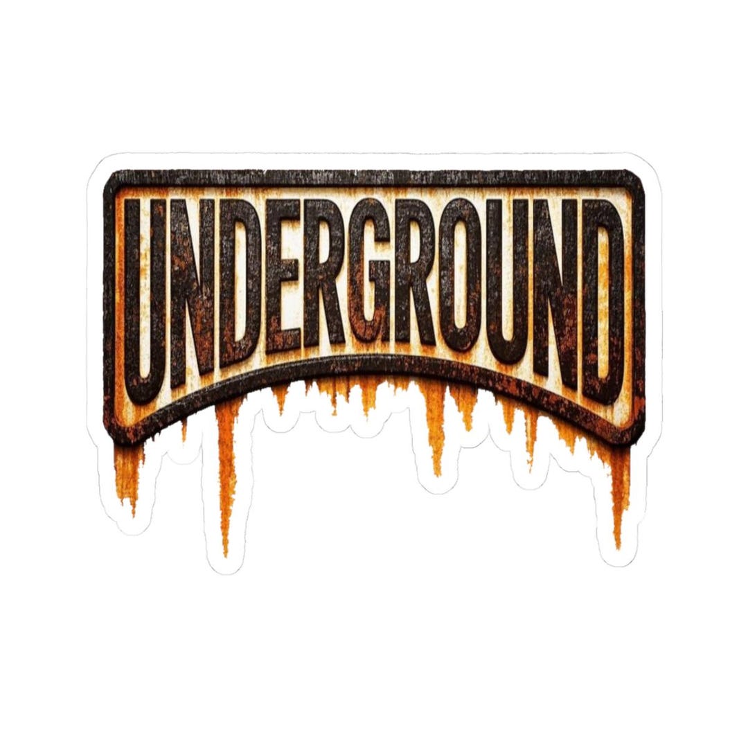 Rusty Sign Underground Graffiti Kiss-cut Stickers, Bold Decor for ...