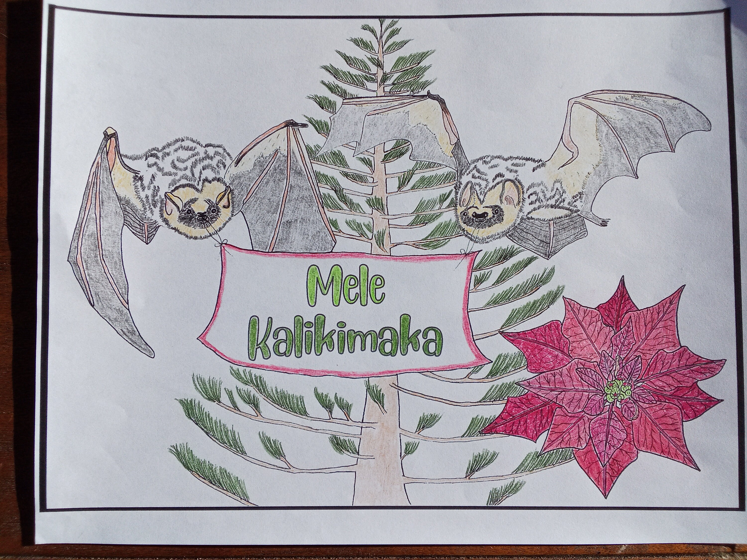 Five Christmas Bats Coloring Pages- Digital Downloads- - Etsy