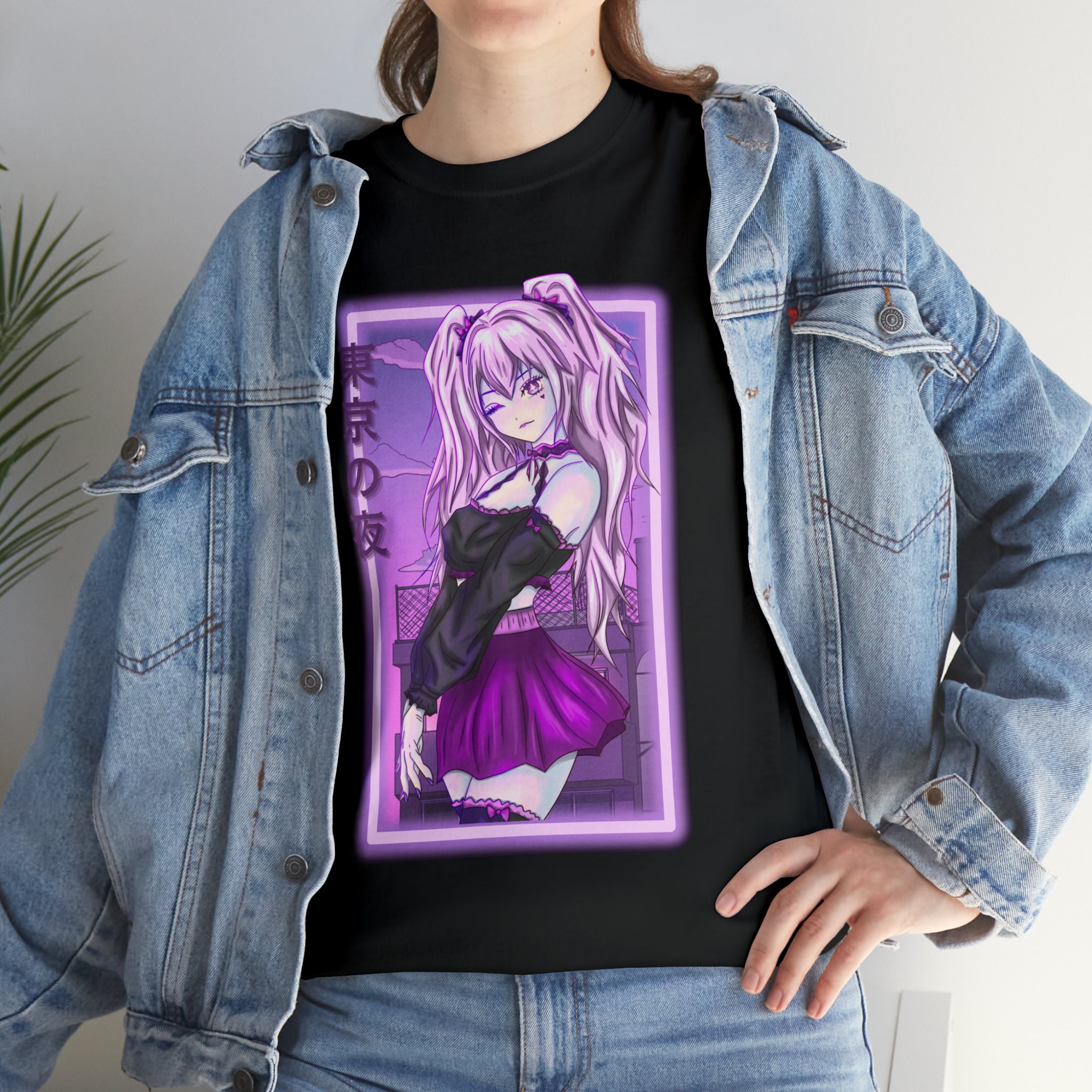 Anime Girl Shirt Harajuku Shirt Cyberpunk Shirt Anime Streetwear ...