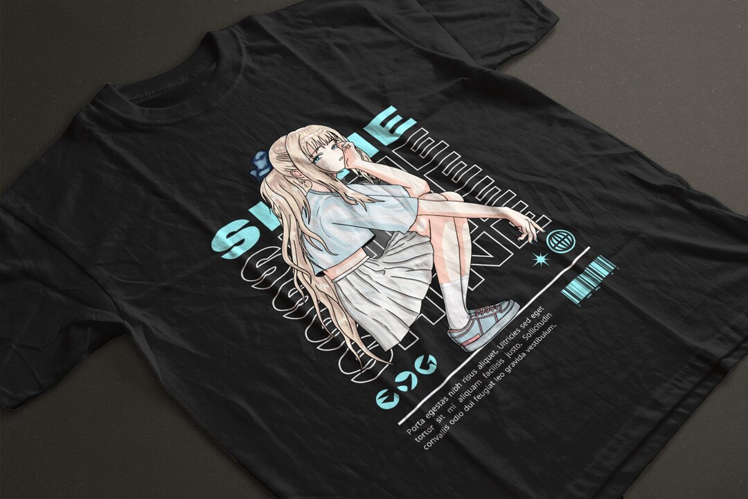 Anime Crewneck Shirt Cute Anime Girl Shirt Anime Streetwear Cyberpunk ...