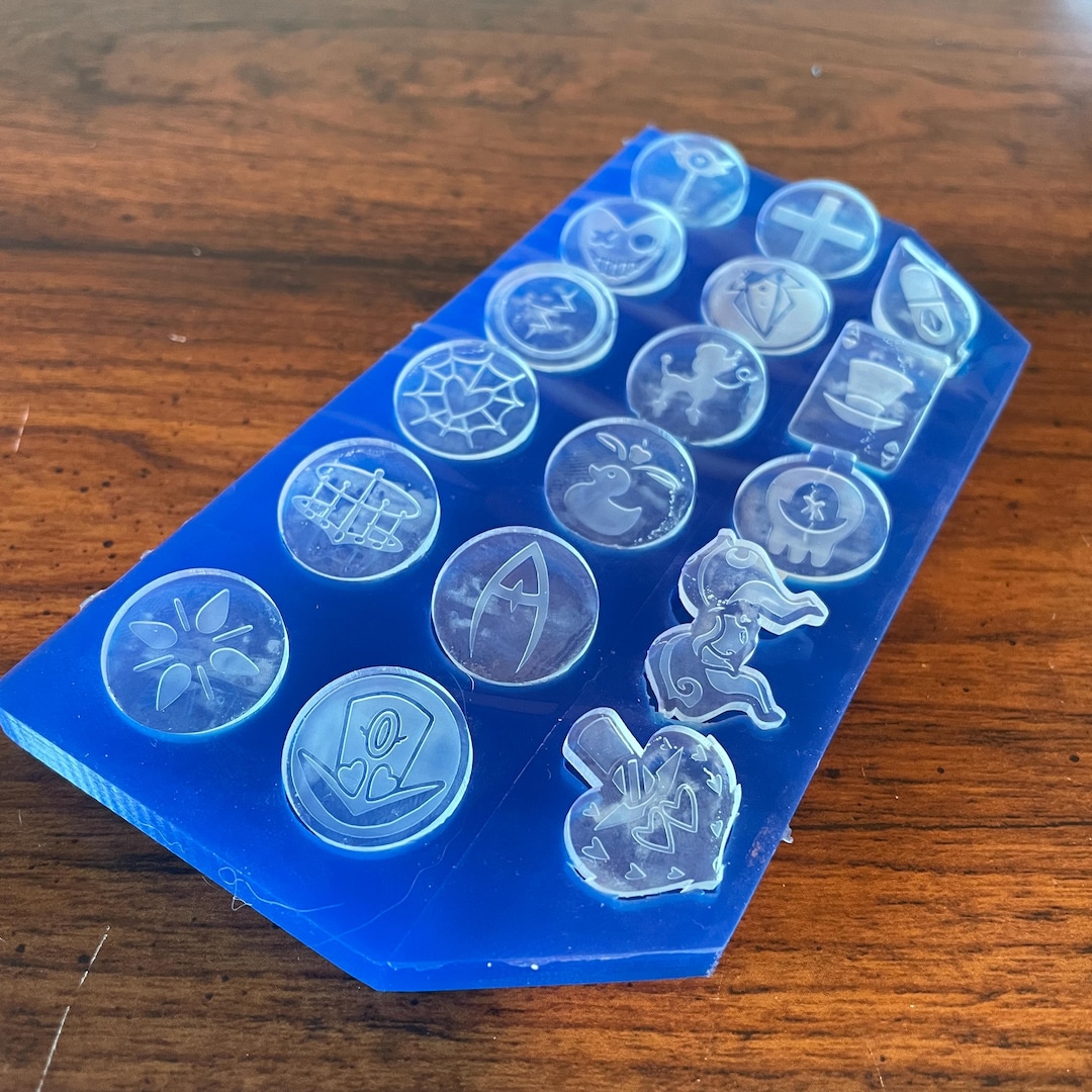 3D PRINTED MASTERS - Hazbin Hotel Pin Token - Unpolished UV Resin Print ...