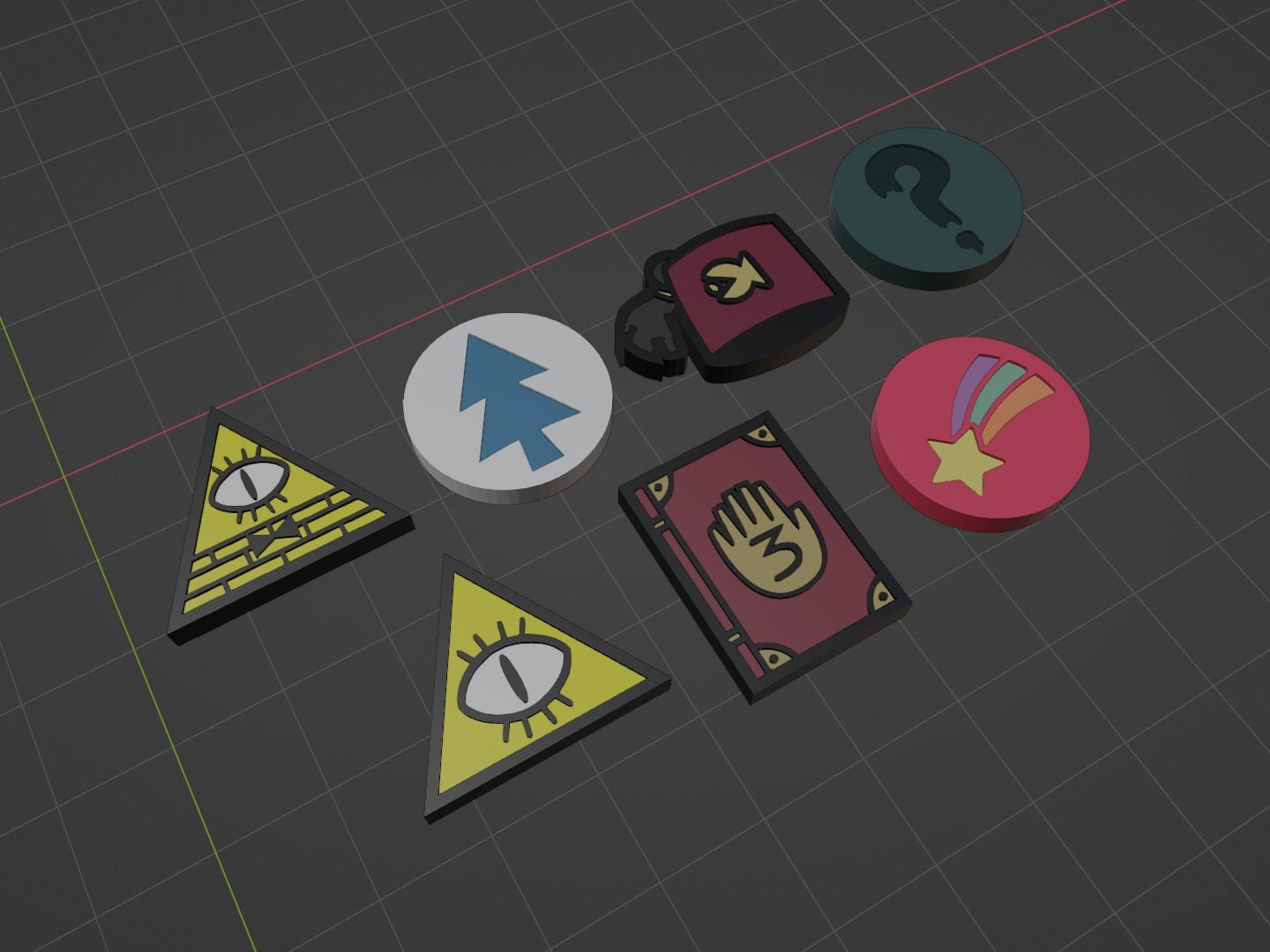 DIGITAL STL File - Gravity Falls Pin Token - 3D Printing - Etsy