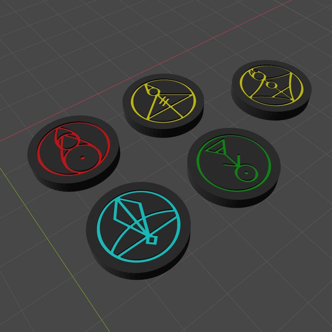 DIGITAL STL File - the Owl House Glyph Pin Token - 3D Printing - Etsy