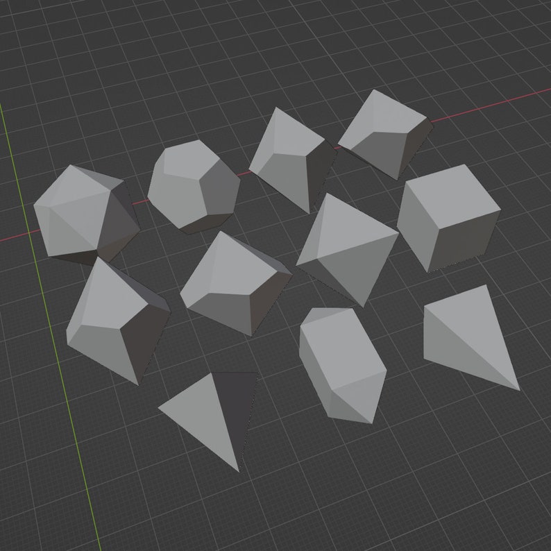 DIGITAL STL File - Sharp-edged Blank Dice Inserts Inclusions Set for 3D ...