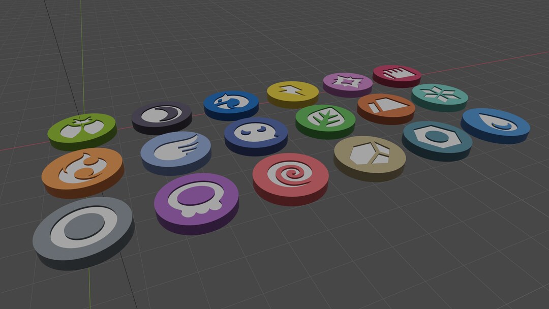 DIGITAL STL File - Pokémon Pin Token - 3D Printing - Etsy