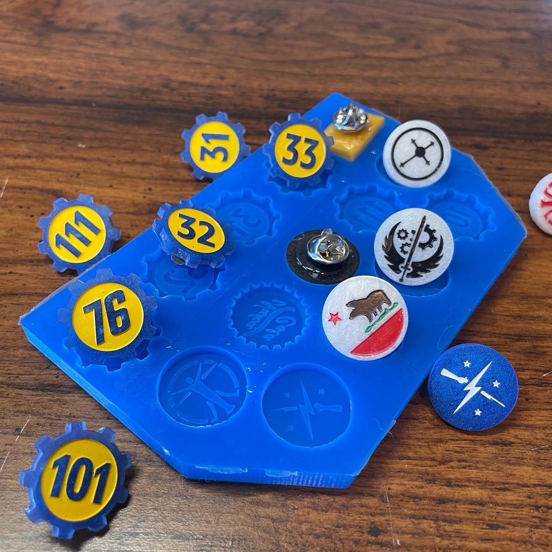 SILICONE MOLD - Fallout Pin Token Mold - Handmade - Epoxy Resin - Etsy