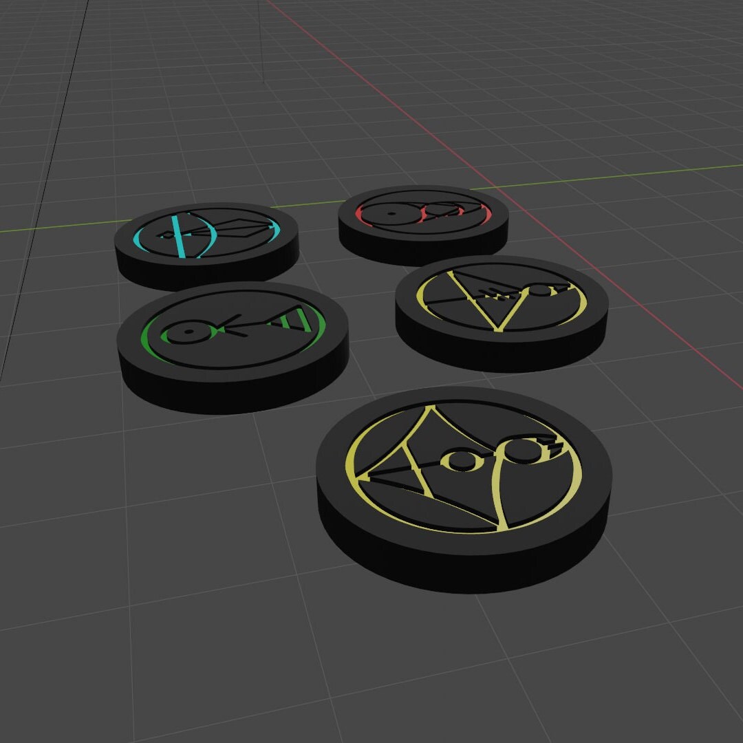 DIGITAL STL File - the Owl House Glyph Pin Token - 3D Printing - Etsy