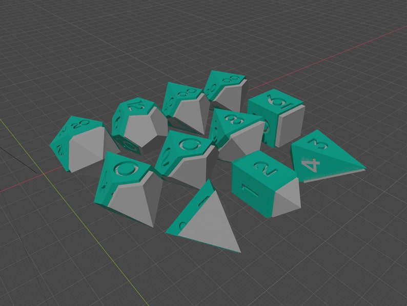 DIGITAL STL File - Sharp-edged Blank Dice Inserts Inclusions Set for 3D ...