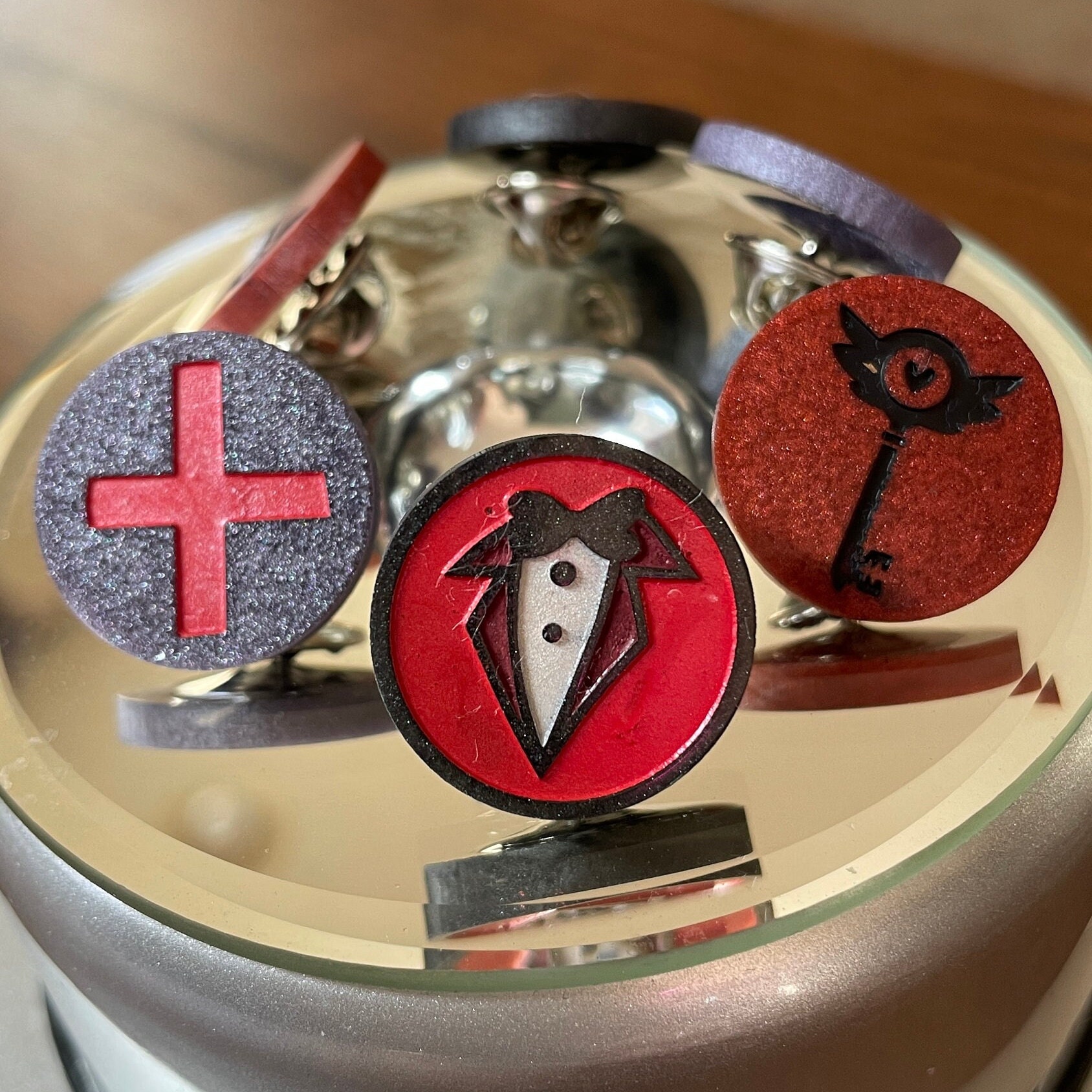 3D PRINTED MASTERS Hazbin Hotel Pin Token Unpolished Resin 3D Print ...