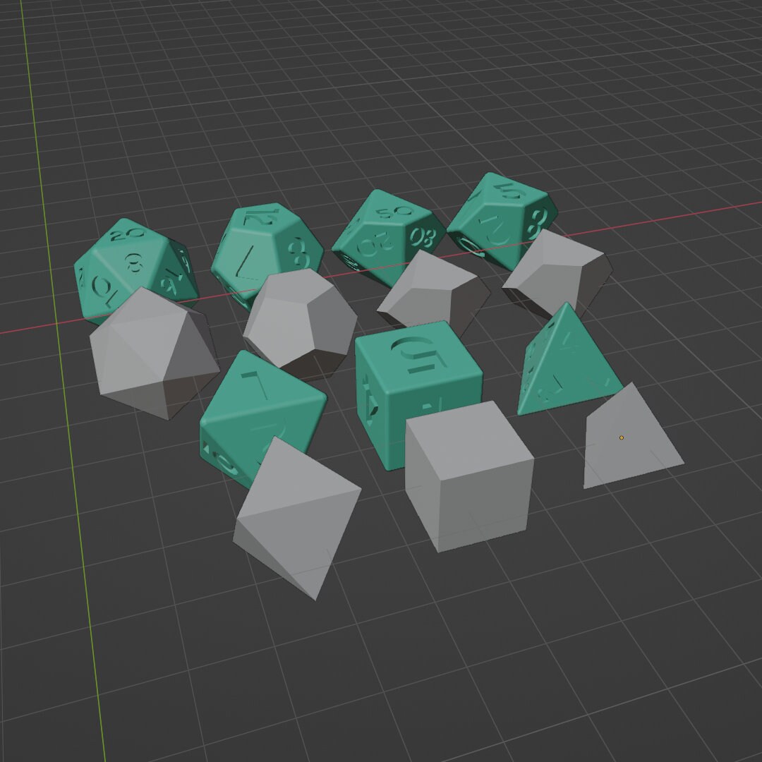 DIGITAL STL File - Standard Blank Dice Inserts Inclusions Set for 3D ...