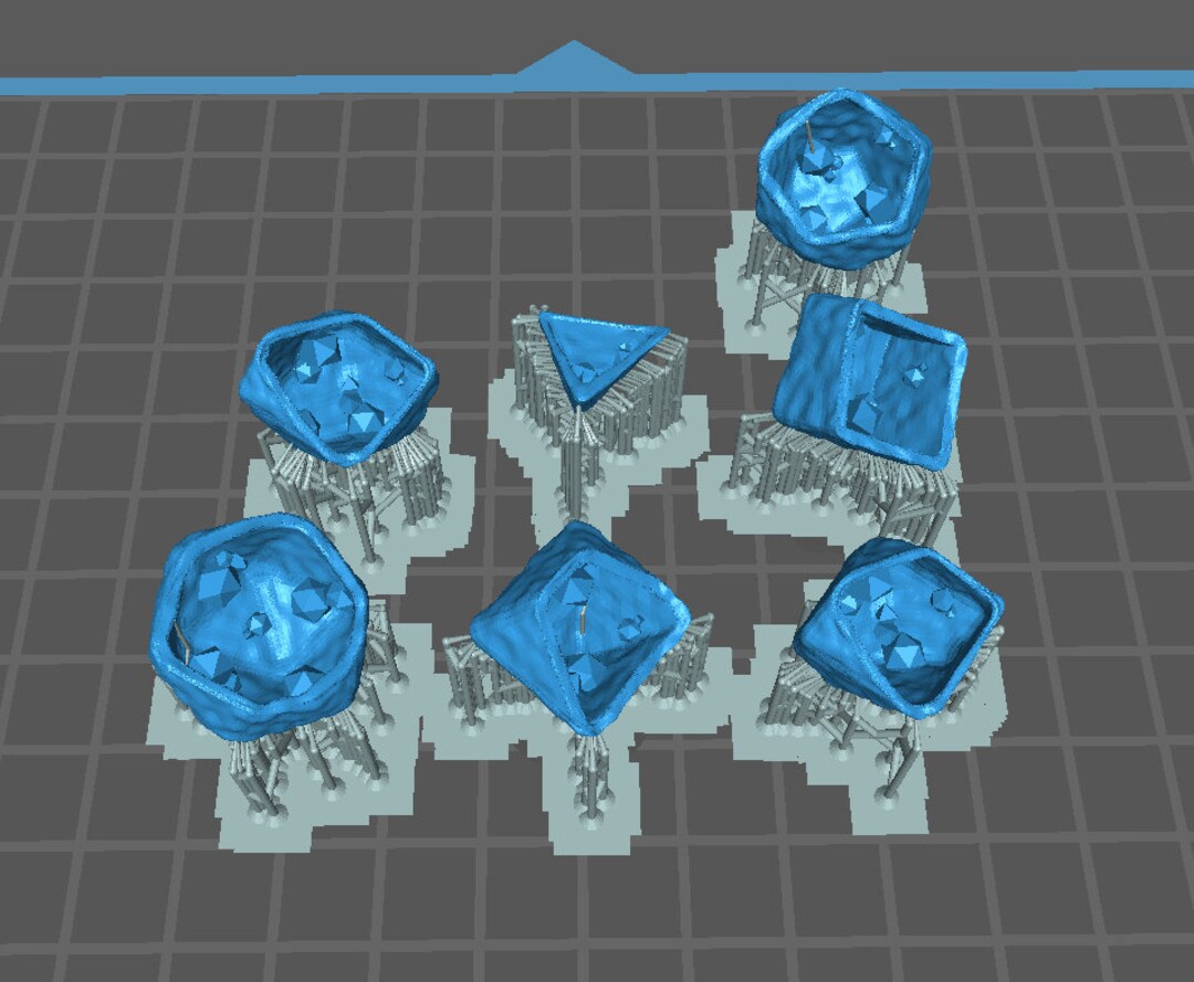 3D PRINTED MASTERS Geode Crystal Dice Blank Inserts - Etsy