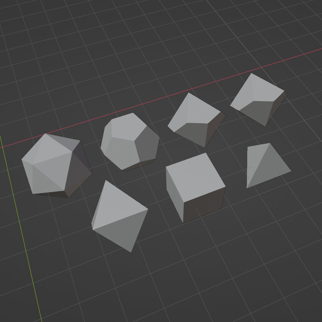 DIGITAL STL File - Standard Blank Dice Inserts Inclusions Set for 3D ...