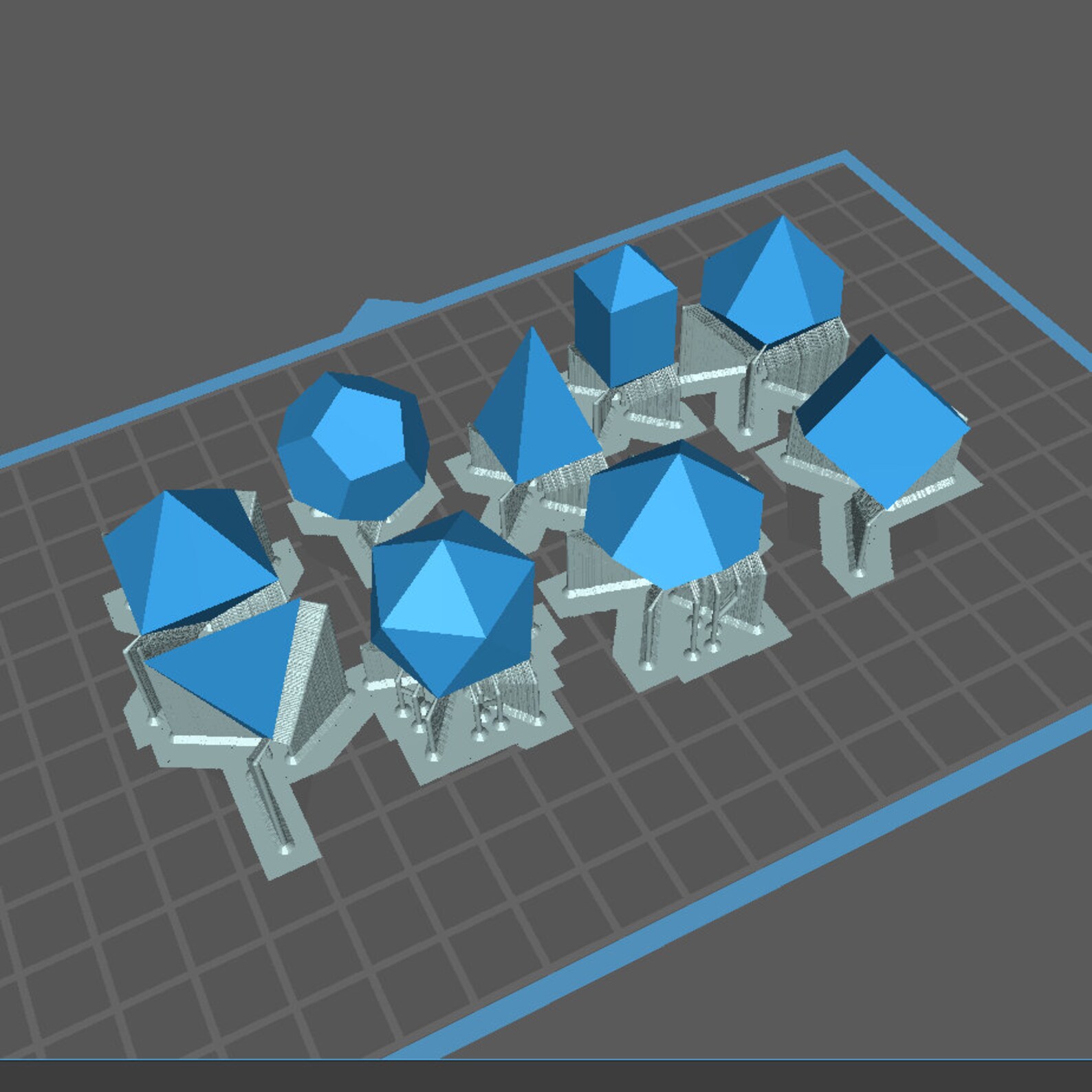 DIGITAL STL File - Sharp-edged Blank Dice Inserts Inclusions Set for 3D ...