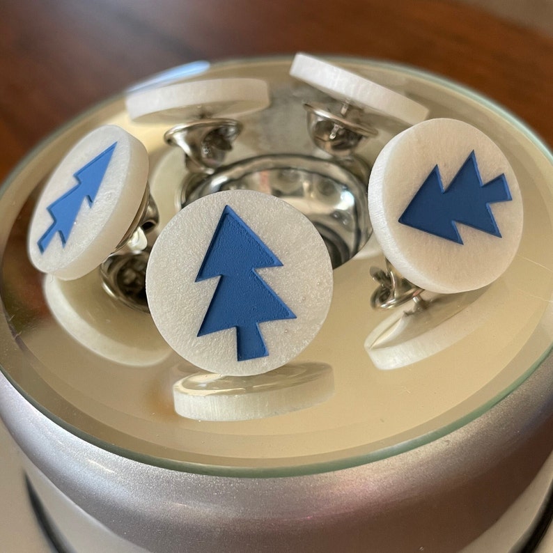 3D PRINTED MASTERS Gravity Falls Pin Token Unpolished Resin 3D Print ...