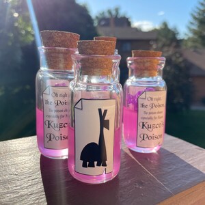 Kuzcos Poison Dice Set Handblown Glass Bottle Essence of Llama the ...