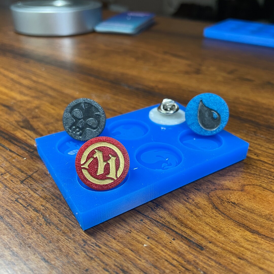 SILICONE MOLD - Magic the Gathering Pin Token Mold - Handmade - Epoxy ...