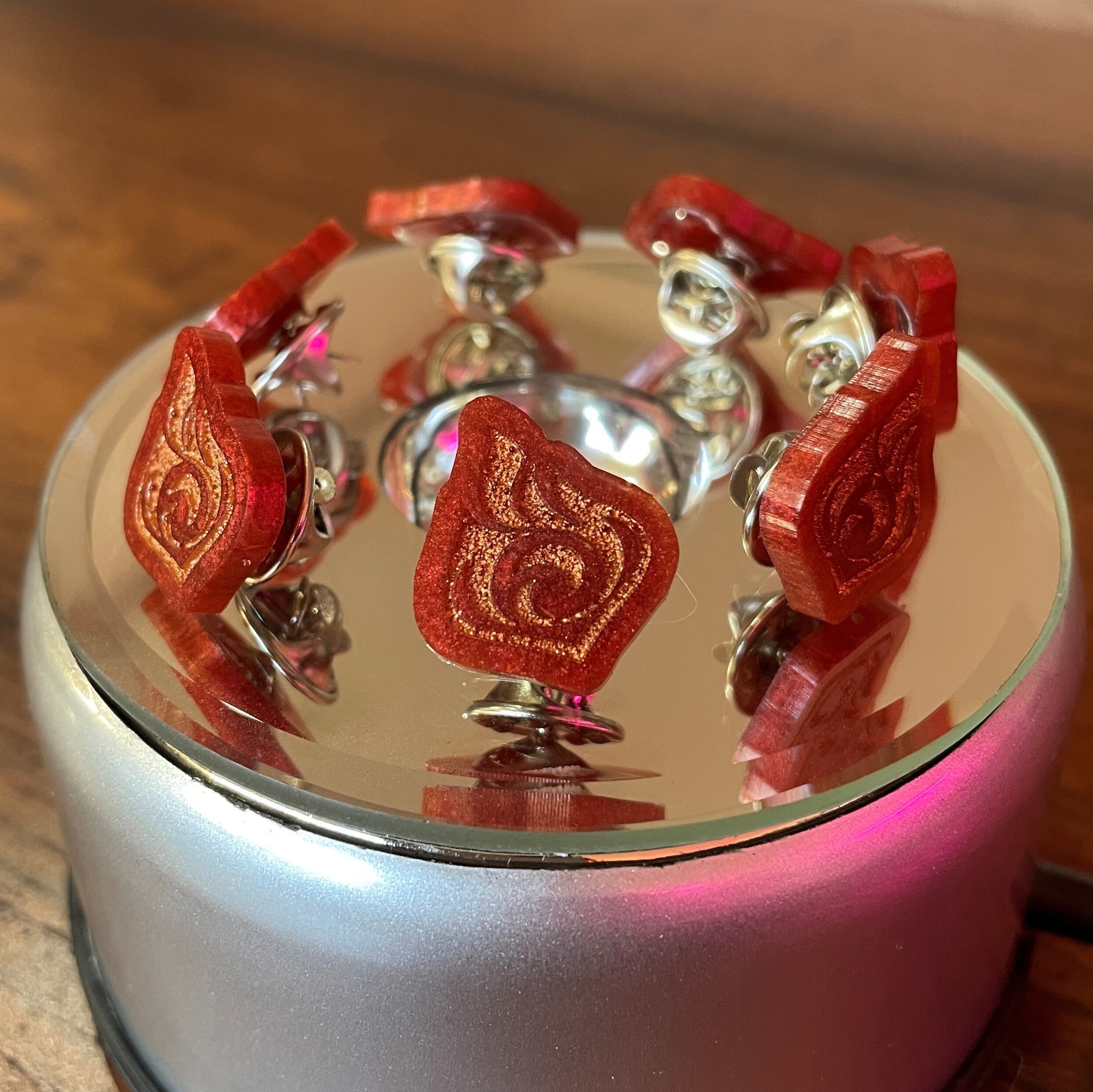 Genshin Impact Vision Element Pins Handmade Resin Pin anemo, Electro ...