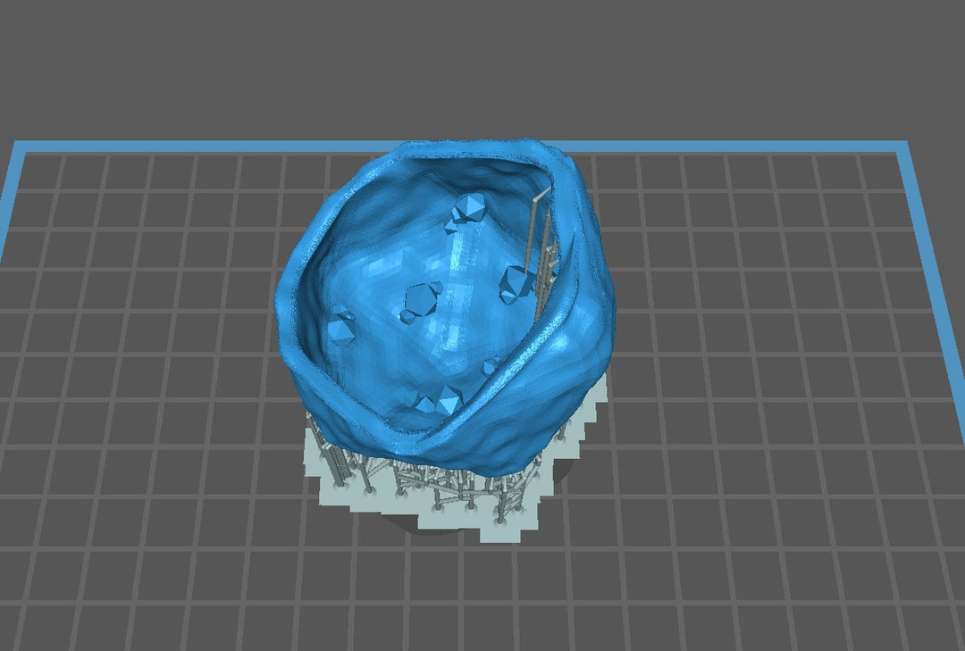 3D PRINTED MASTER - Chonk Giant Geode Crystal Dice Blank Insert ...