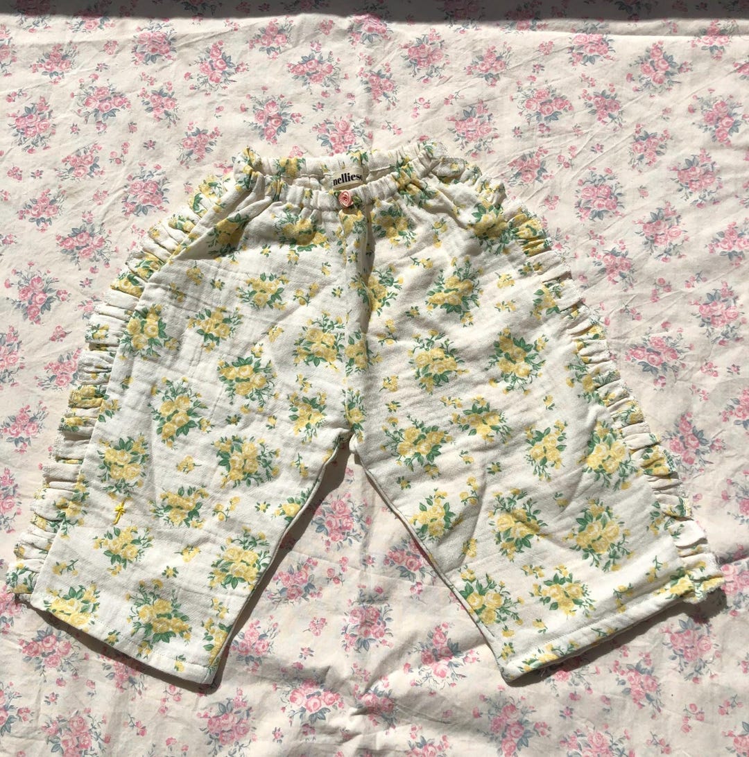 Kids Loose Fit, Cotton100% Guaze With Fun Details, Ruffle-side Seam ...