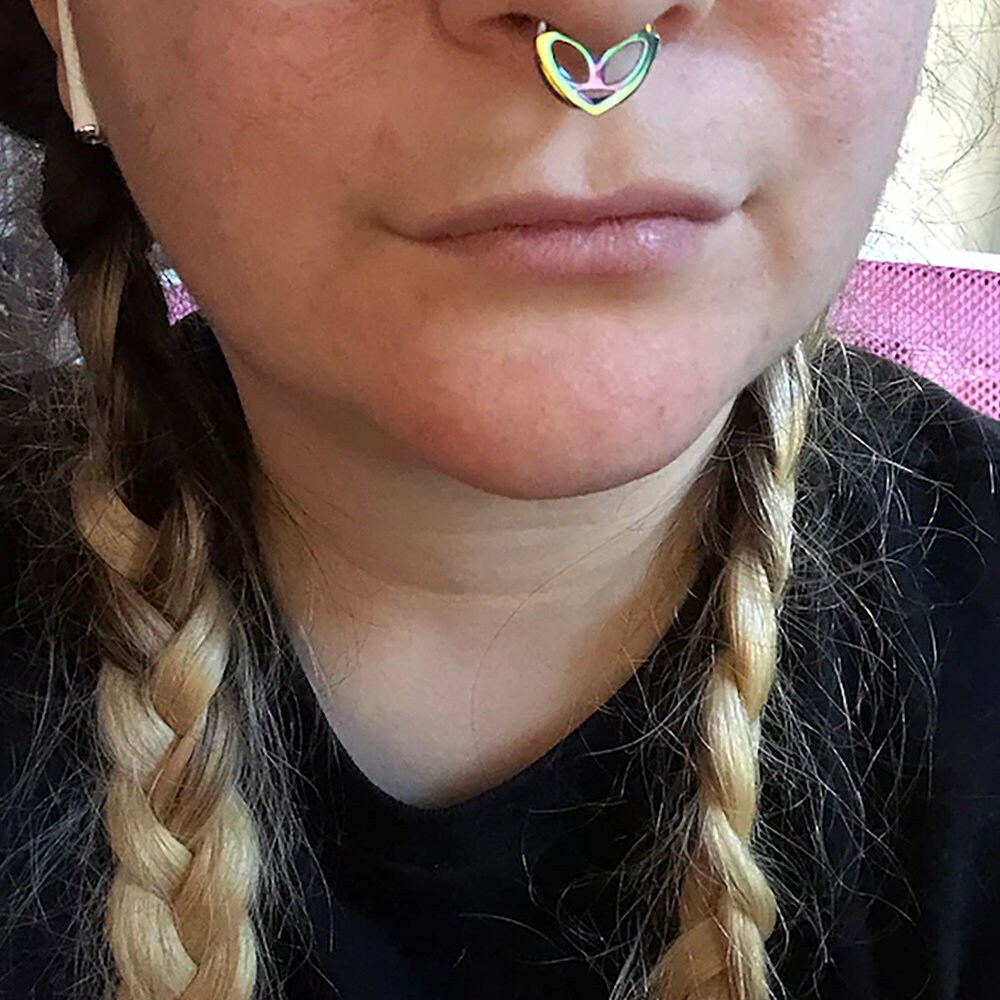 16 Gauge Alien Septum Ring Cartilage Earring Hinged Septum Nose Ring Alien Jewelry Segment Ring