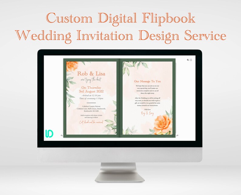 Custom Digital Flipbook Wedding Invitation Design Service - Etsy