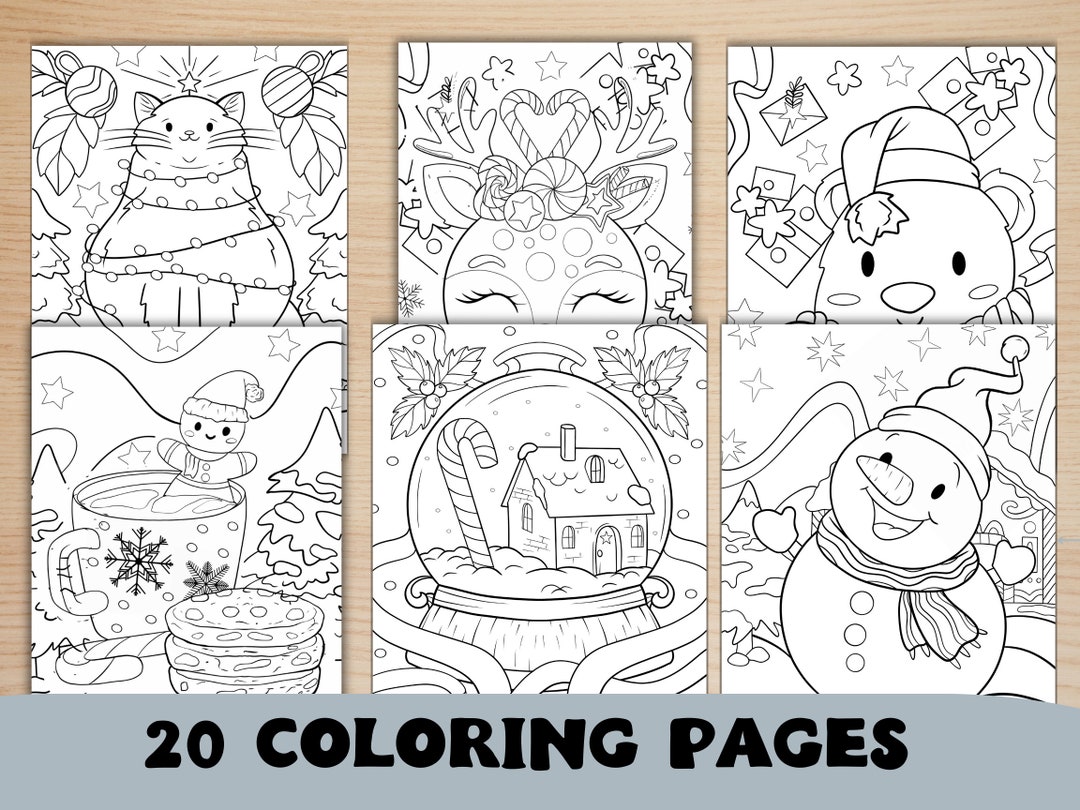 Christmas Coloring Pages Christmas Activities for Kids - Etsy