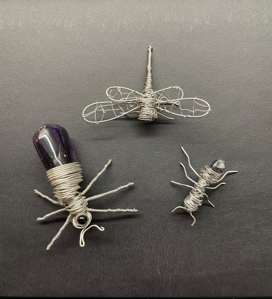 Wire Wrapped Ant Beetle Dragonfly Sculpture, Wire Sculpture, Animal ...