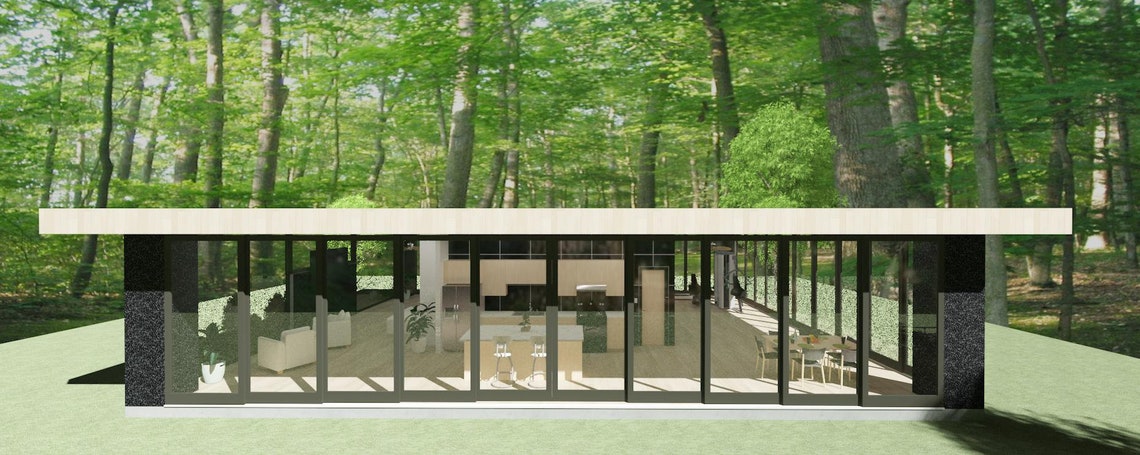 Custom Glass House - 2,007 Sqft. Open Concept, Studio Apartment - Etsy