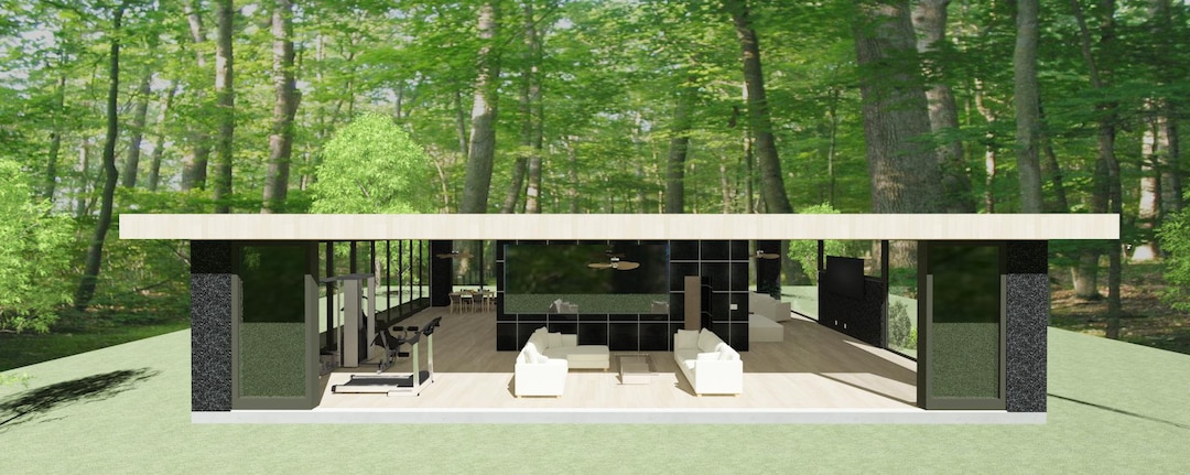 Custom Glass House - 2,007 Sqft. Open Concept, Studio Apartment - Etsy
