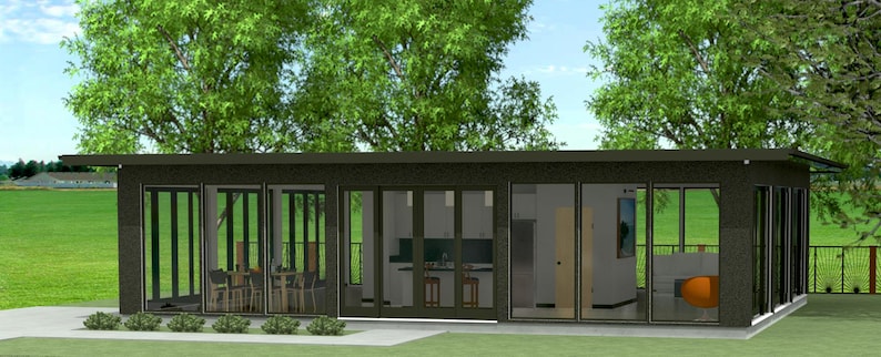 Custom Glass House - 1,364 Sqft. Open Concept, Studio Apartment - Etsy