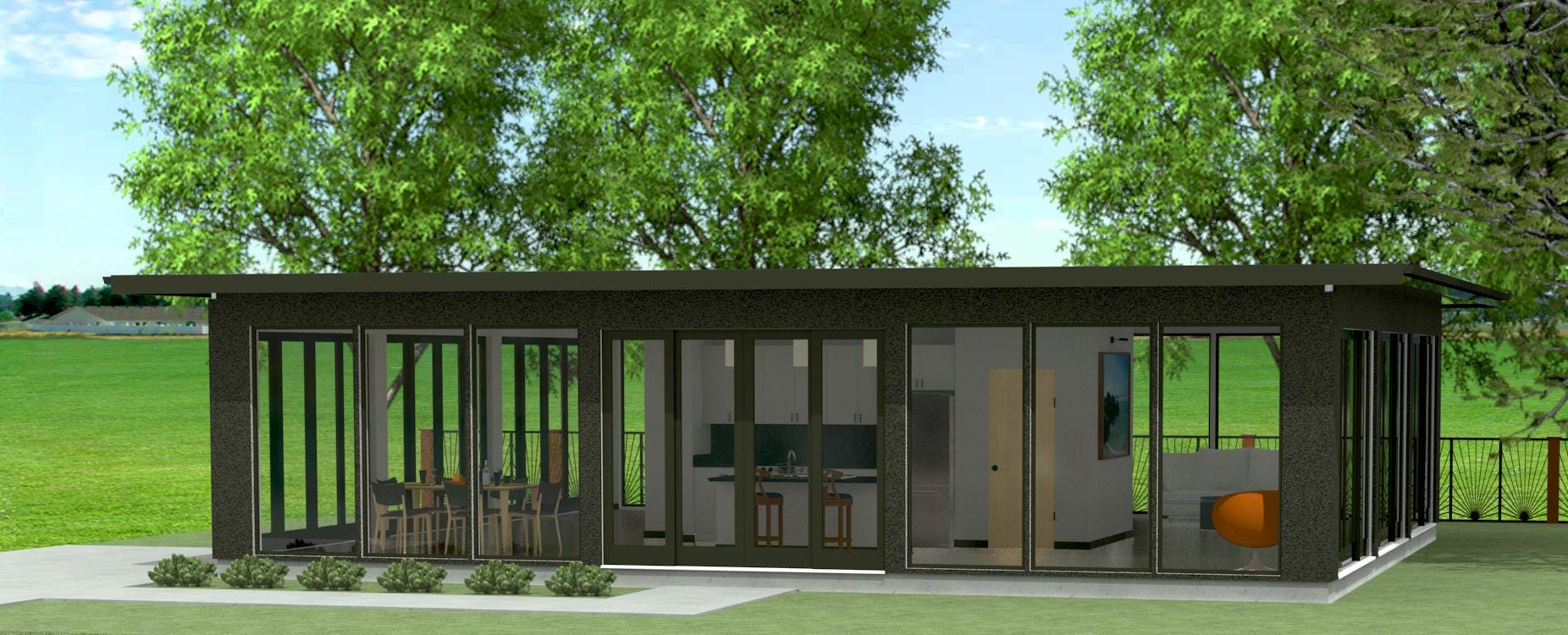 Custom Glass House - 1,364 Sqft. Open Concept, Studio Apartment - Etsy