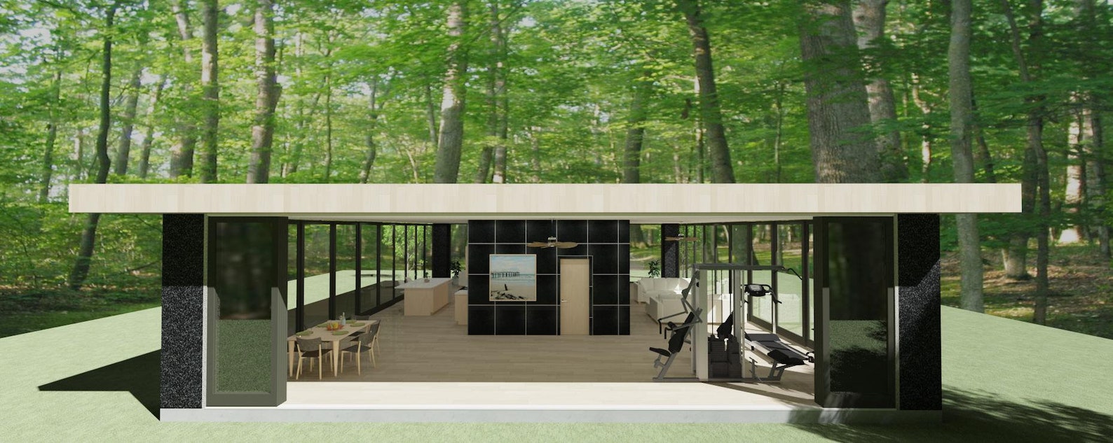 Custom Glass House - 2,007 Sqft. Open Concept, Studio Apartment - Etsy