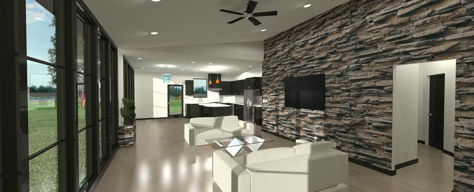 Contemporary Style Home Plans - 3 Bed 2 Bath 1,670 Sqft. - Modern Home ...