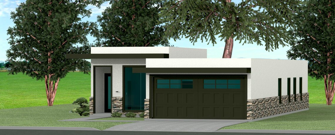 Contemporary Style Home Plans - 3 Bed 2 Bath 1,670 Sqft. - Modern Home ...
