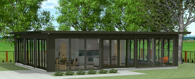 Custom Glass House - 1,364 Sqft. Open Concept, Studio Apartment - Etsy