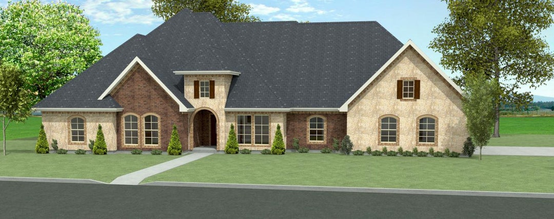 Dallas Style Home Plans 3,159 Sqft. 3 Bed 3 Bath W/ Guest Suite & Game ...