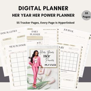 Women's Digital Planner 2025 | 2025 Hyperlinked & Printable PDF Planner ...