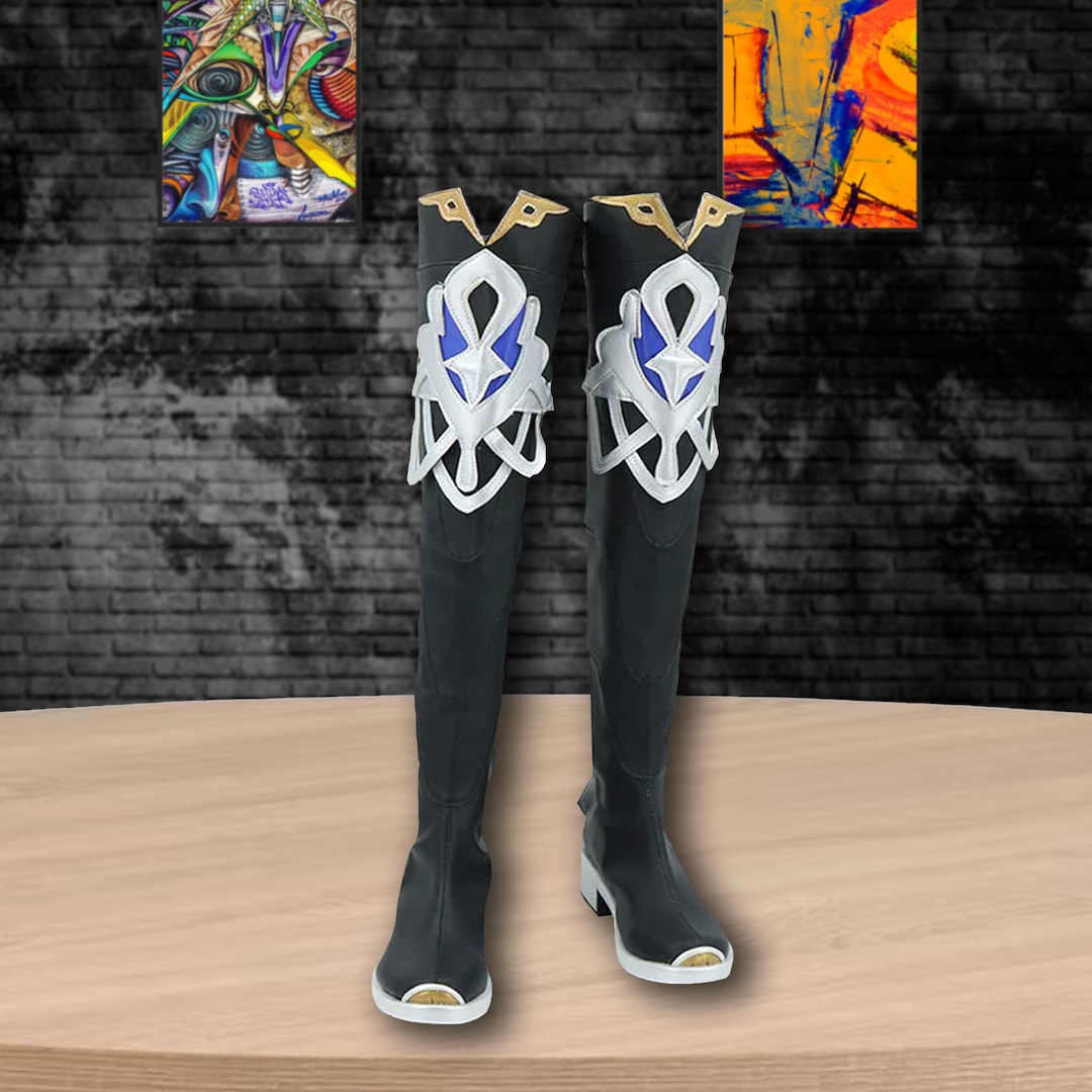 Albedo Boots PU Leather Shoes Genshin Impact Cosplay Accessory High-end ...