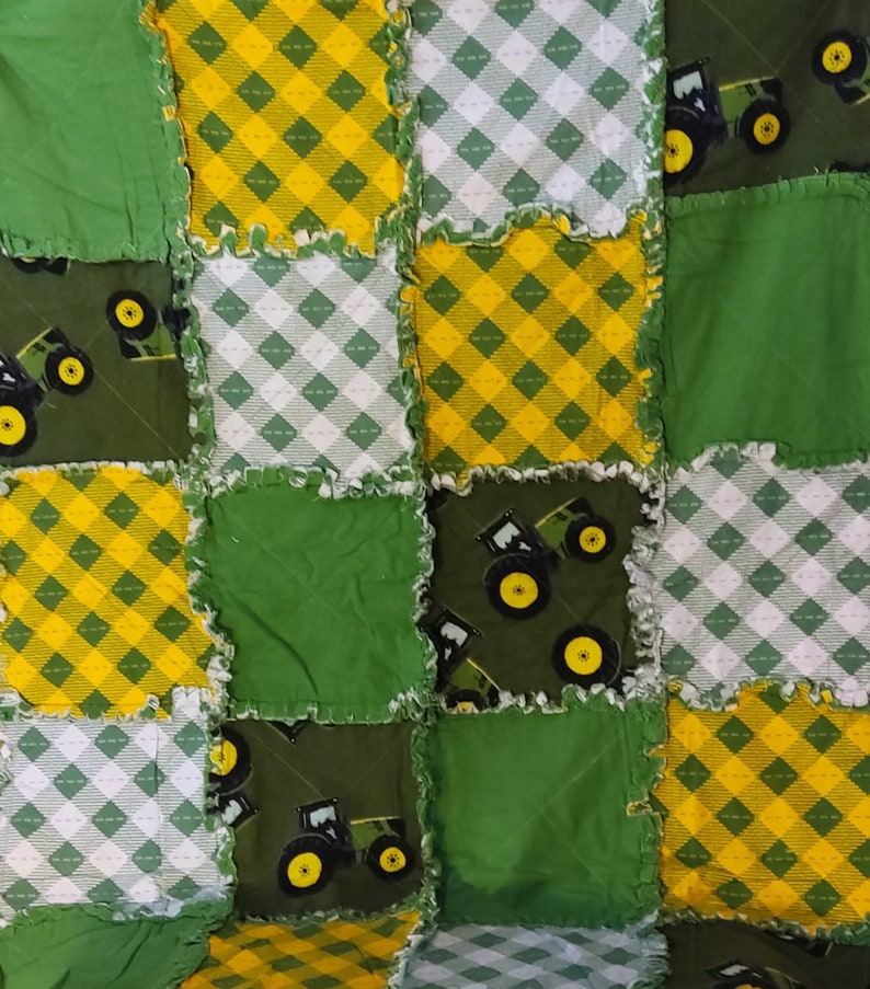John Deere Flannel Baby Rag Quilts - Etsy