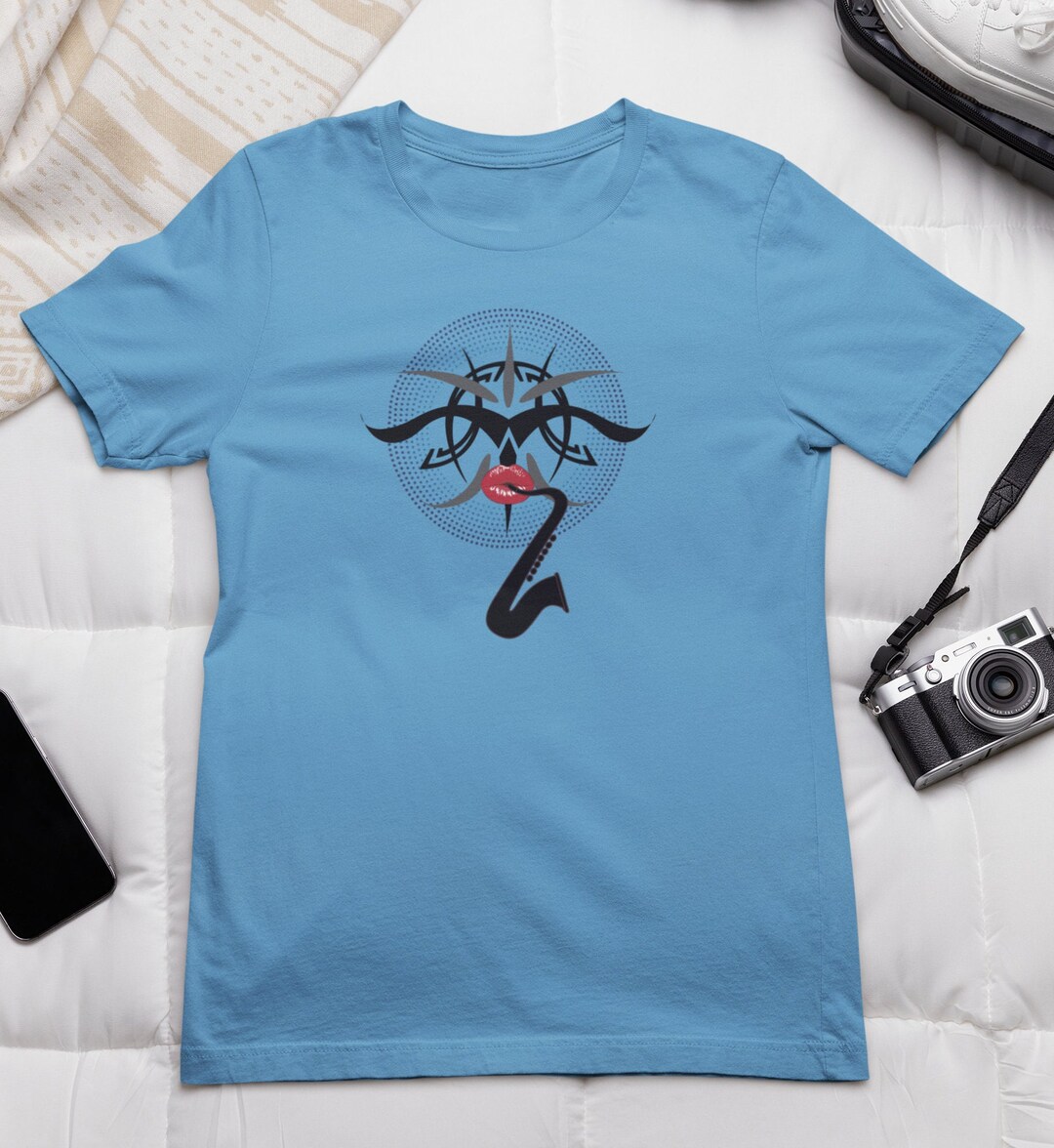 Funky Design for Saxophone Women's Tshirt, Skeleton Sax Tshirt, Weird ...