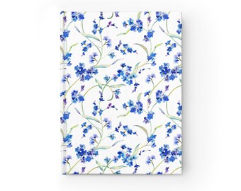 Forget-me-not Journal, Embroidery Journal. Wedding Guest Book, Flower ...